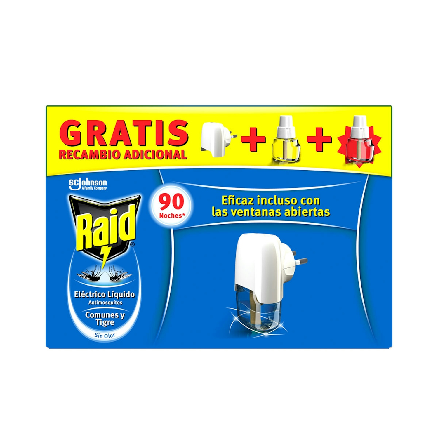 Inseticida Elétrico Antimosquitos + Recarga Raid