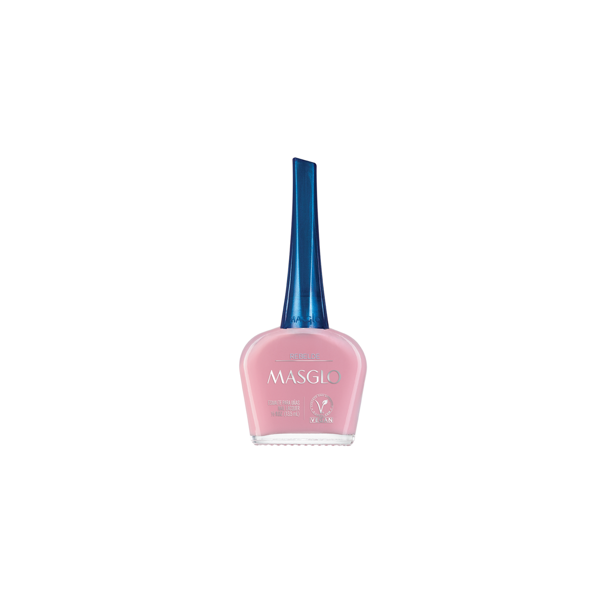 Rebelde Esmalte Tradicional Traslucido Masglo 13,5 Ml Gama Rosado